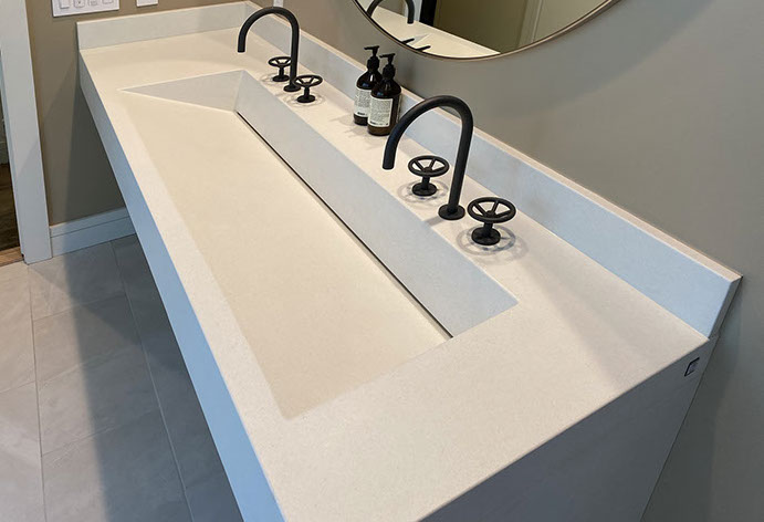 Commercial Bathroom Countertop With Integral Sink – Countertops Ideas